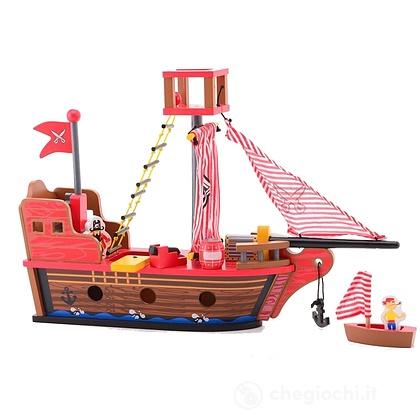 Nave pirati in legno con accessori (80077) - Personaggi e playset ...