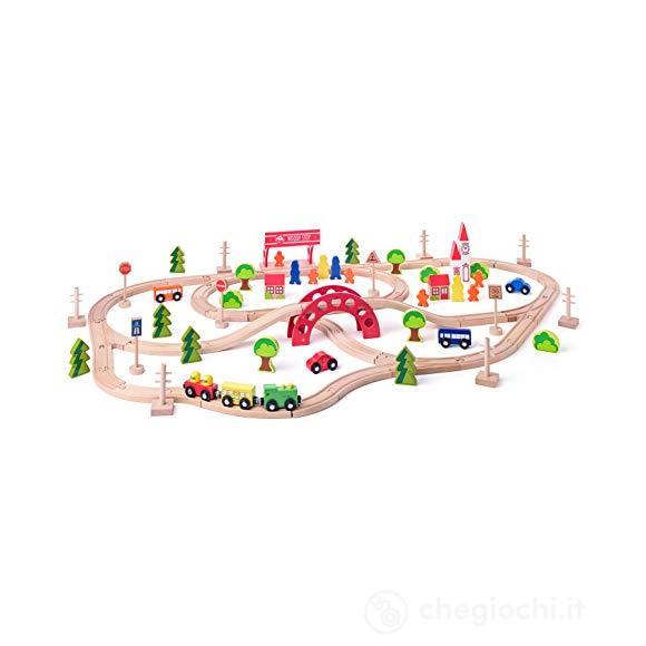 Set Trenino Legno - Trenini e binari - Woodyland | Che Giochi